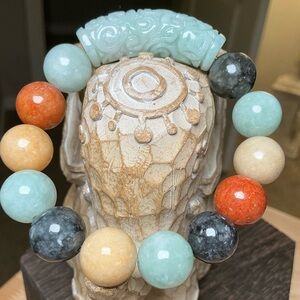Jewelry | Mixed Jade 13mm With Burmese Jade Bridge | Poshmark